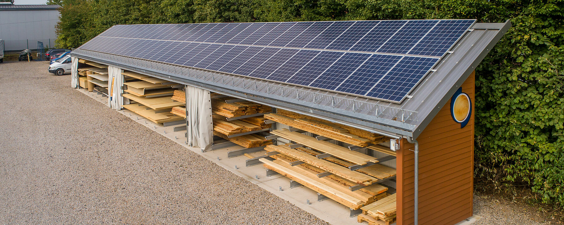 Yard racking | cantilever racking with roof | OHRA UK